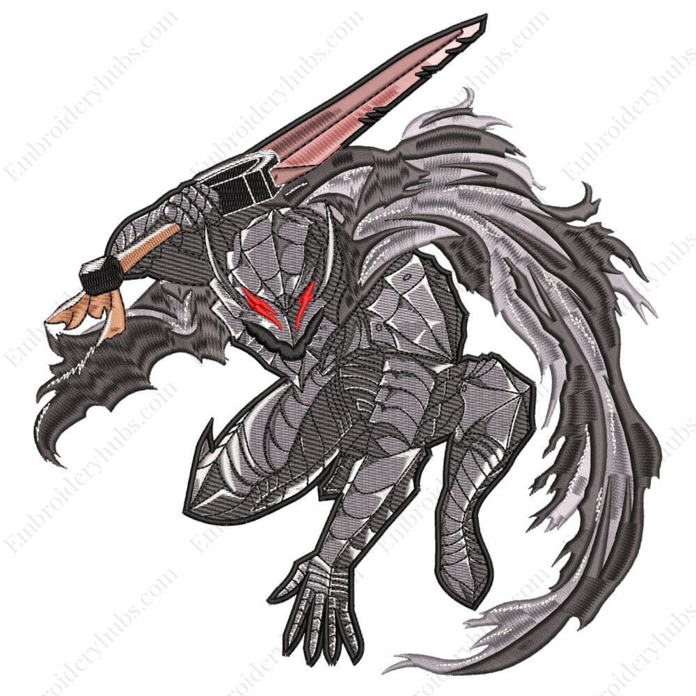 Guts Armour Anime Embroidery Design - Berserk