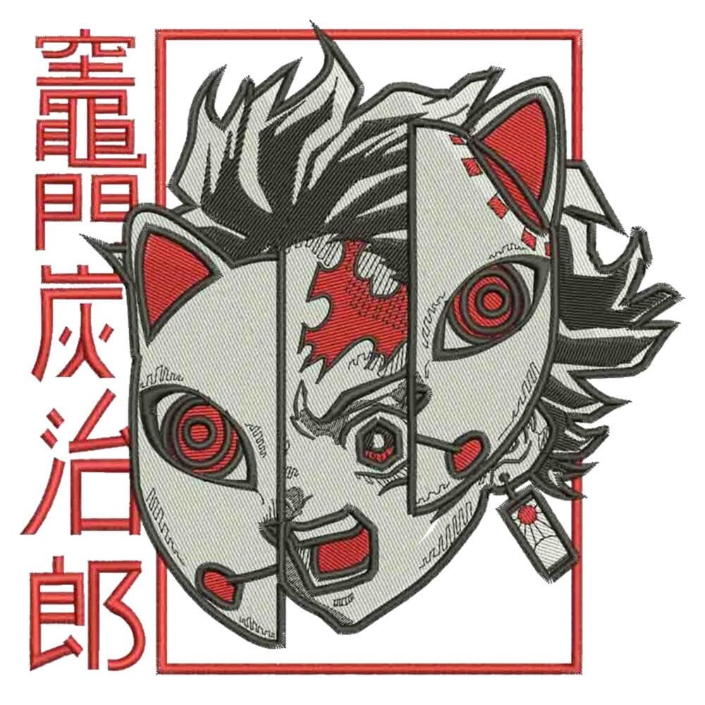 Tanjiro Anime Embroidery Design - Demon Slayer