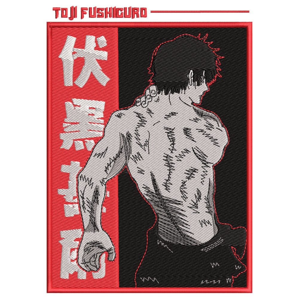 Toji Anime Embroidery Design - Jujutsu Kaisen